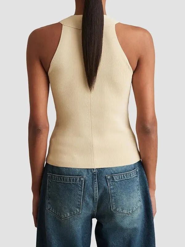 REISS Lacey High-neck Top