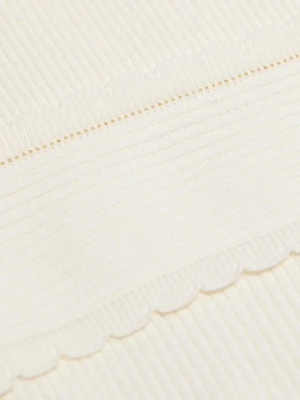 MILLY Suri Scallop-trim Fit & Flare Minidress
