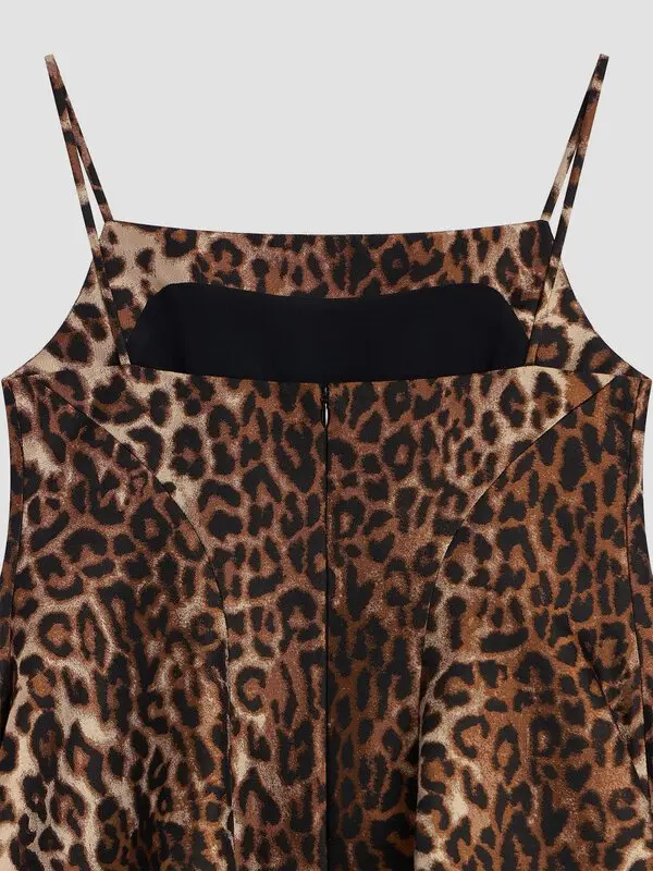 Givenchy Sliced Mini Dress In Leopard Jacquard