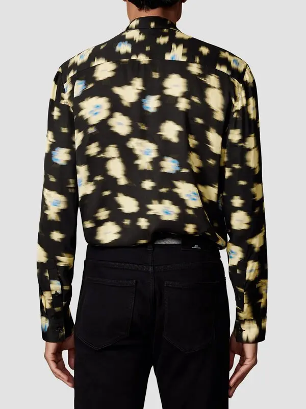 REISS Petal Blurred Floral Shirt