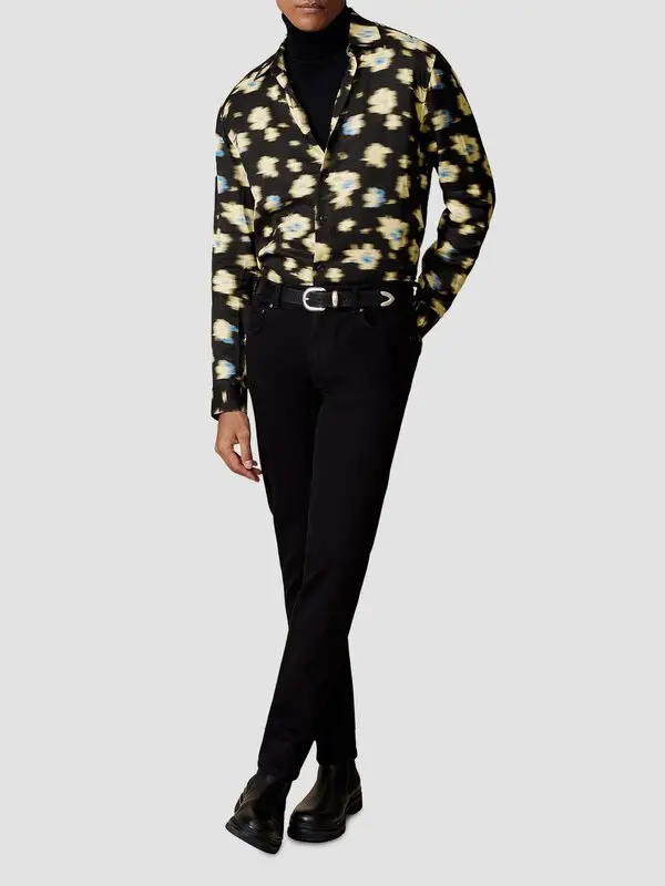 REISS Petal Blurred Floral Shirt