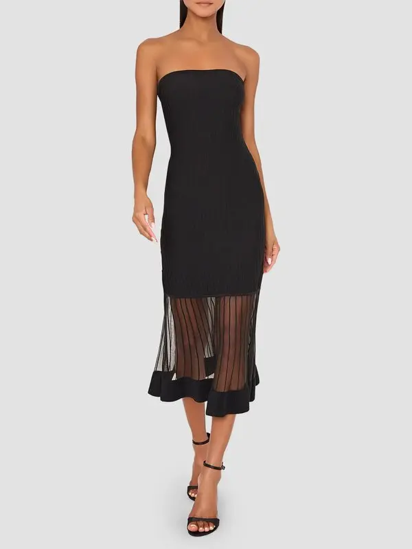 MILLY Dani Strapless Midi-dress