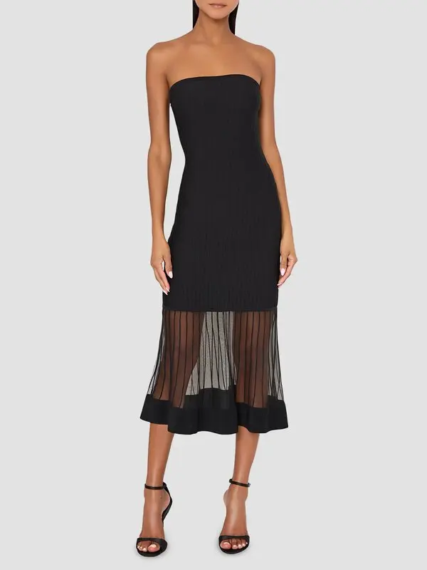 MILLY Dani Strapless Midi-dress