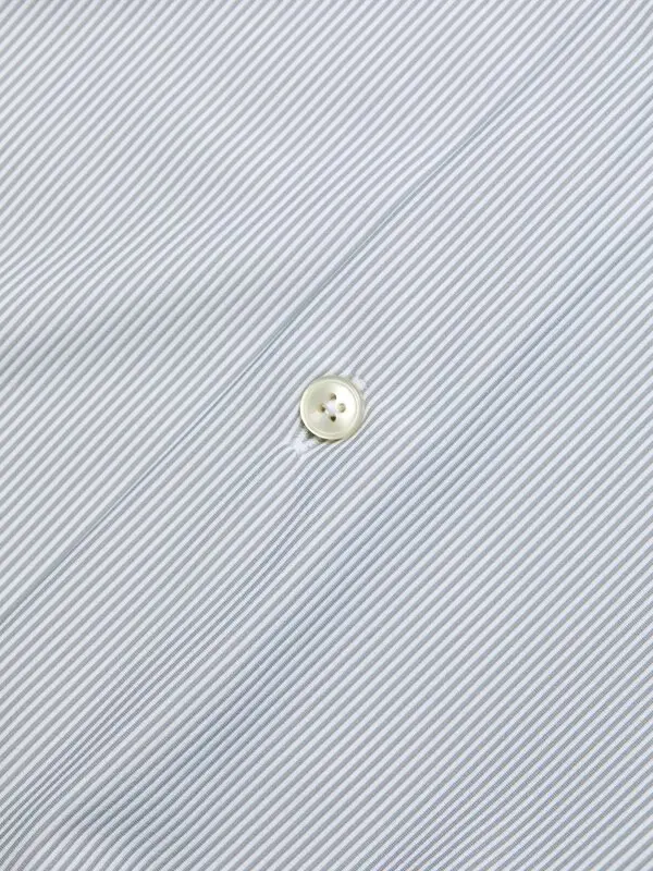 SAKS FIFTH AVENUE Collection Vertical Mini-striped Button-front Shirt - Grey