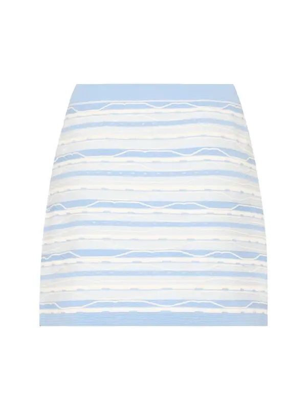 MILLY Sawyer Striped Knit Miniskirt