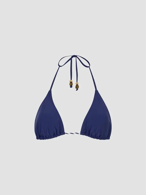 MILLY Halterneck Bikini Top - Navy Multi