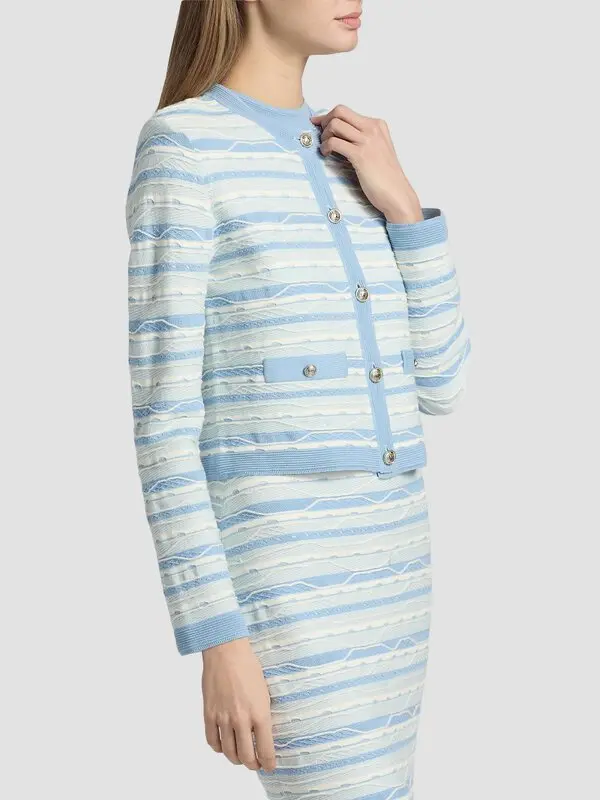 MILLY Skye Striped Cardigan