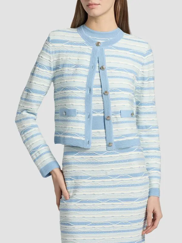 MILLY Skye Striped Cardigan