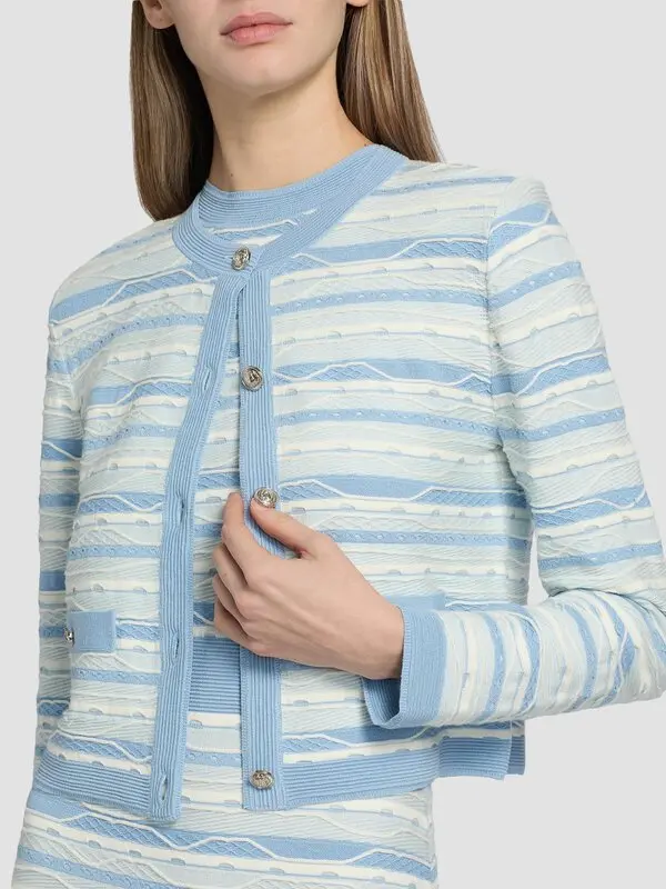 MILLY Skye Striped Cardigan
