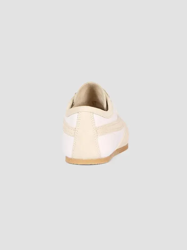 Dries Van Noten Leather Suede-trimmed Sneakers - White
