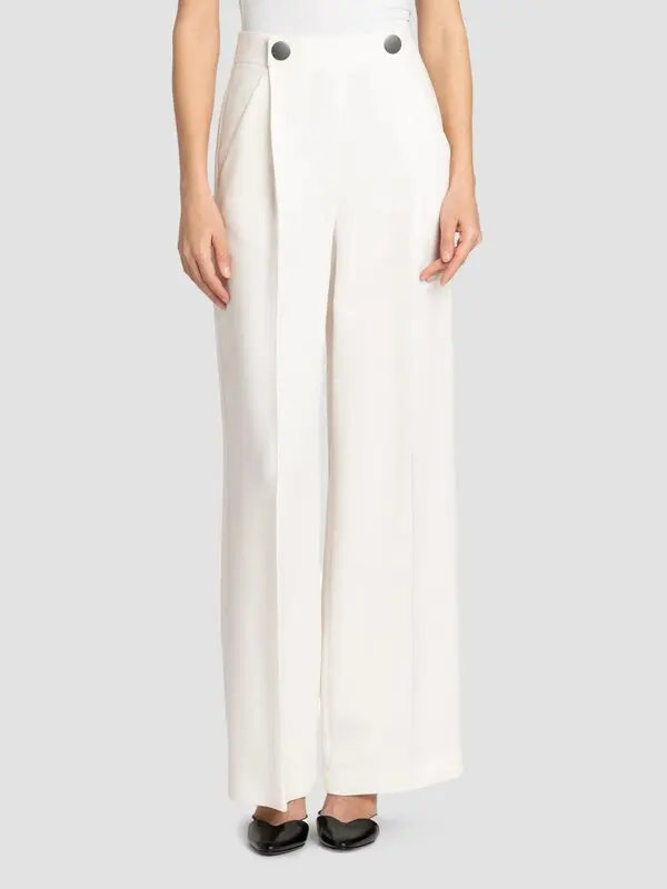 Giorgio Armani Silk Cady Wide-leg Trousers