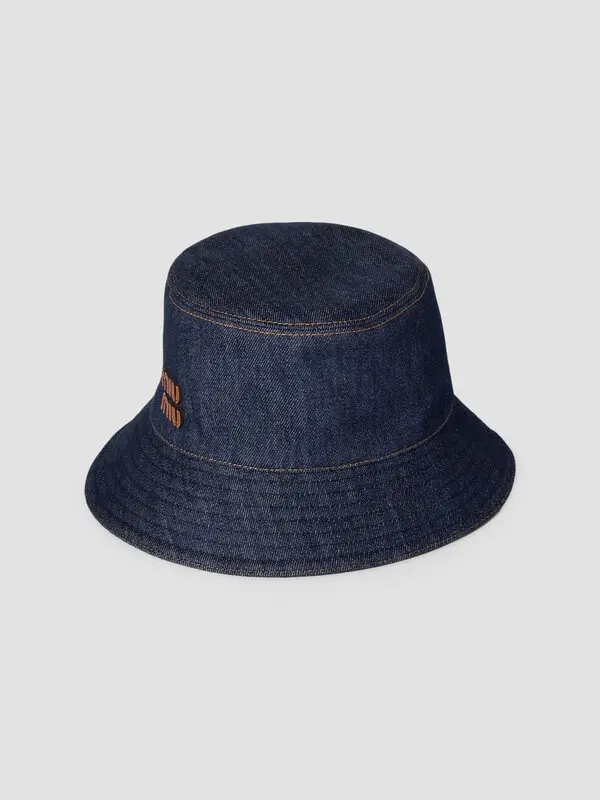 Miu Miu Denim Bucket Hat - Blue