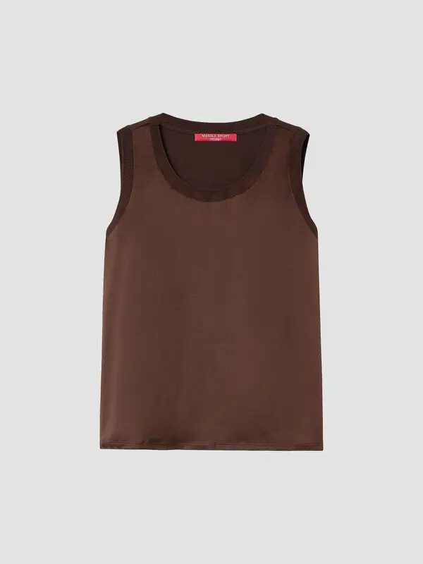 Marina Rinaldi Jersey And Satin Top
