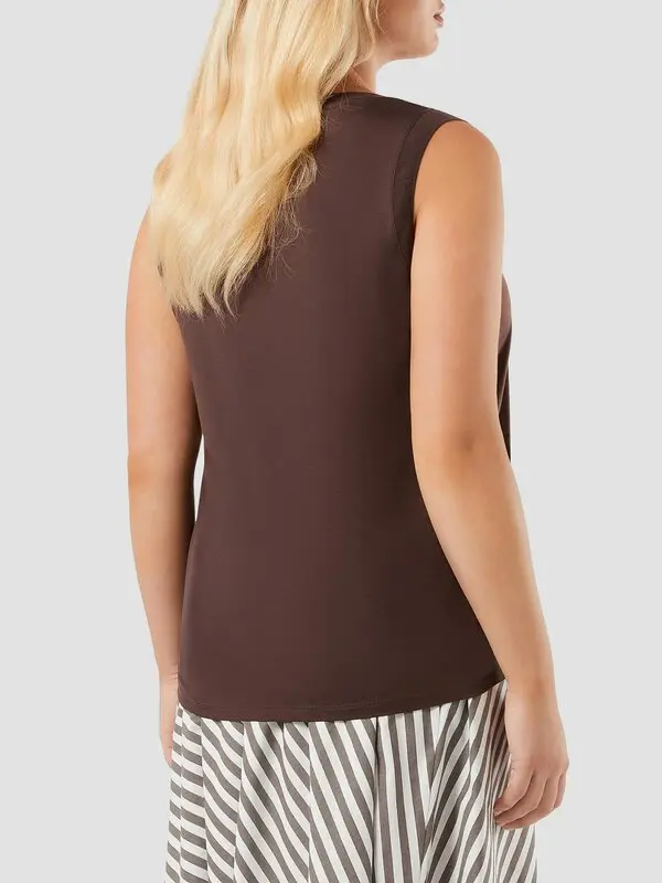 Marina Rinaldi Jersey And Satin Top