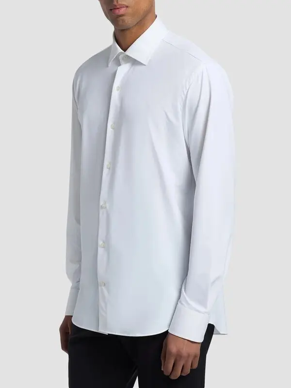 SAKS FIFTH AVENUE Collection Solid Cotton Dress Shirt