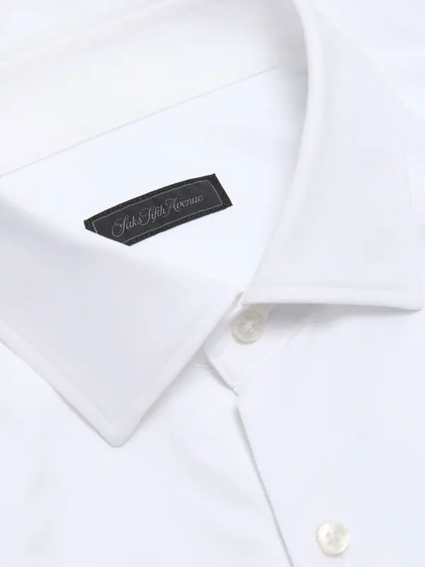 SAKS FIFTH AVENUE Collection Solid Cotton Dress Shirt