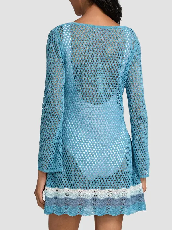 MILLY Crochet-knit Cover-up Minidress
