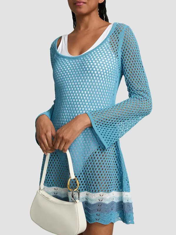 MILLY Crochet-knit Cover-up Minidress