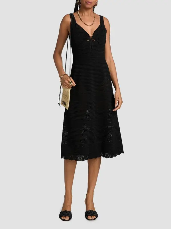 MILLY Knit Cover-up Midi-dress