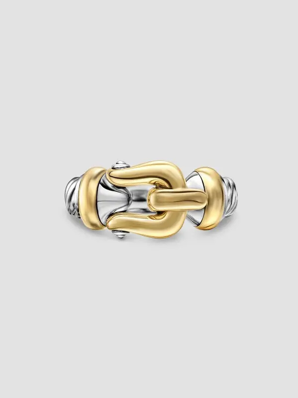 David Yurman Buckle Ring In Sterling