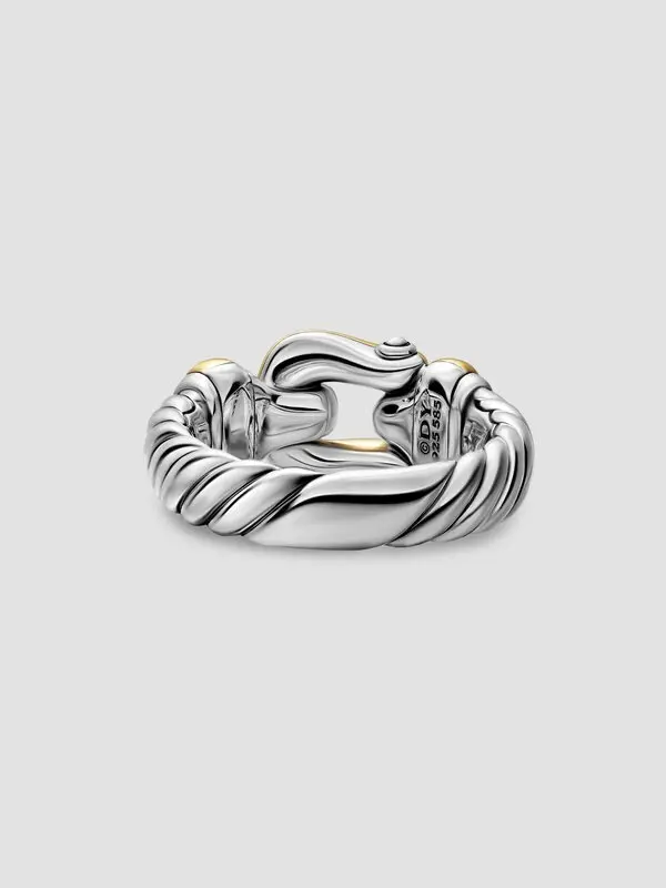 David Yurman Buckle Ring In Sterling