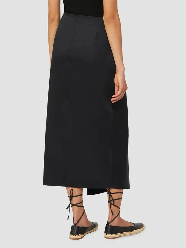 Max Mara Cotton Satin Skirt - Black