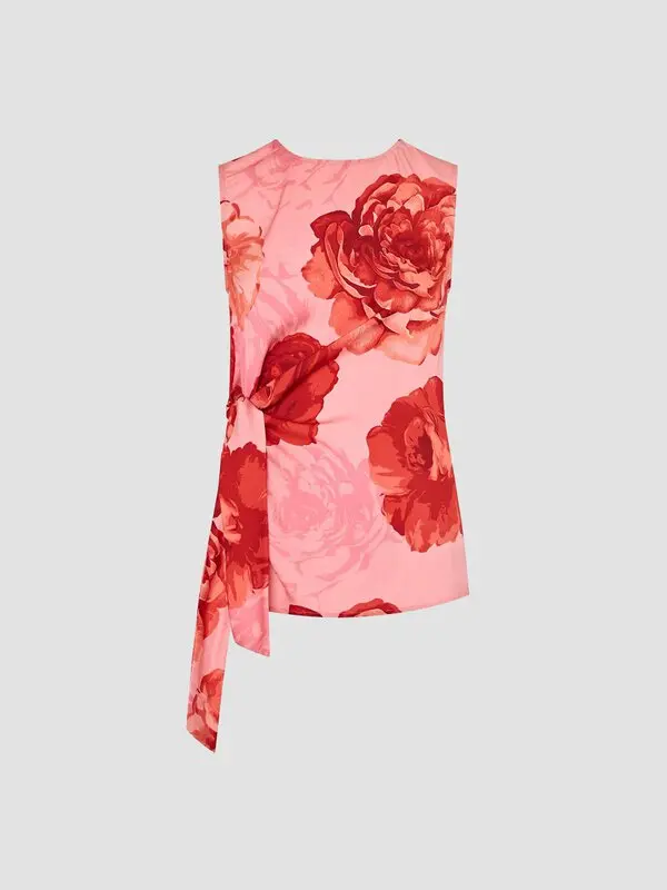 MILLY Serena Floral Sleeveless Top
