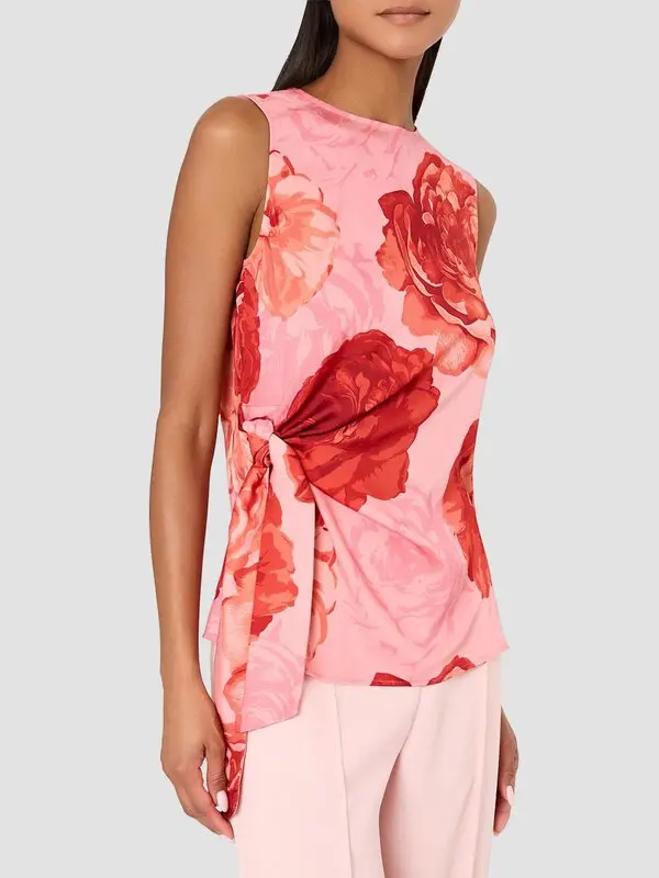 MILLY Serena Floral Sleeveless Top