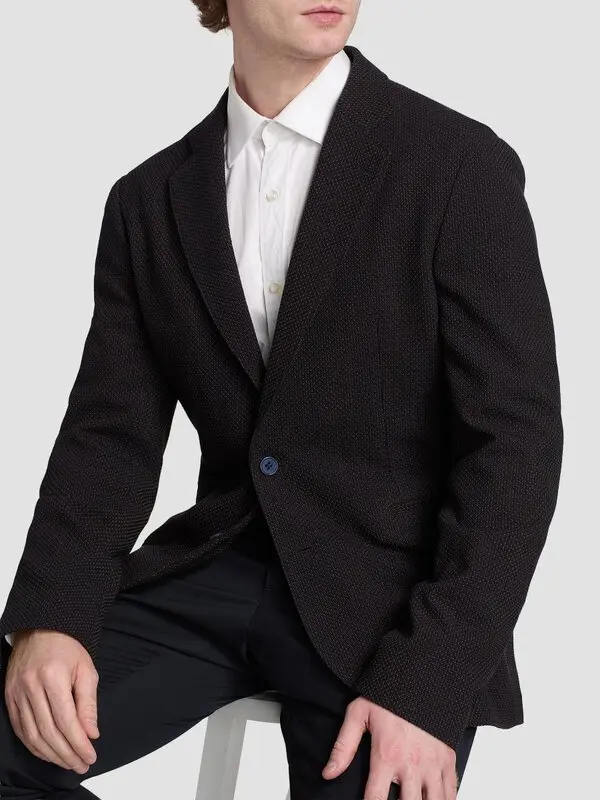 Emporio Armani Textured Unlined Soft Jacket