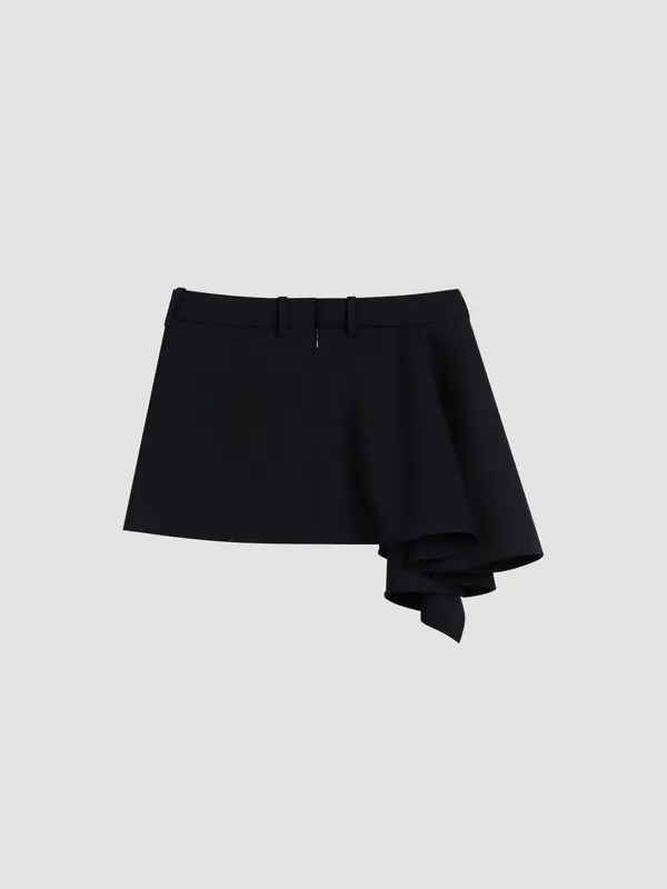 Givenchy Slashed Mini Skirt In Wool