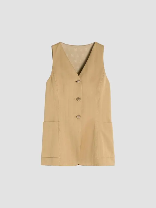 Max Mara Pinstripe Jacquard Jersey Gilet
