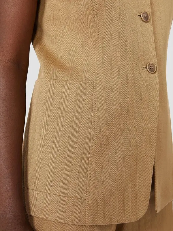 Max Mara Pinstripe Jacquard Jersey Gilet