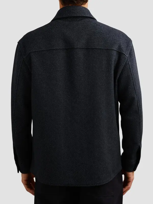 REISS Compton Herringbone Overshirt