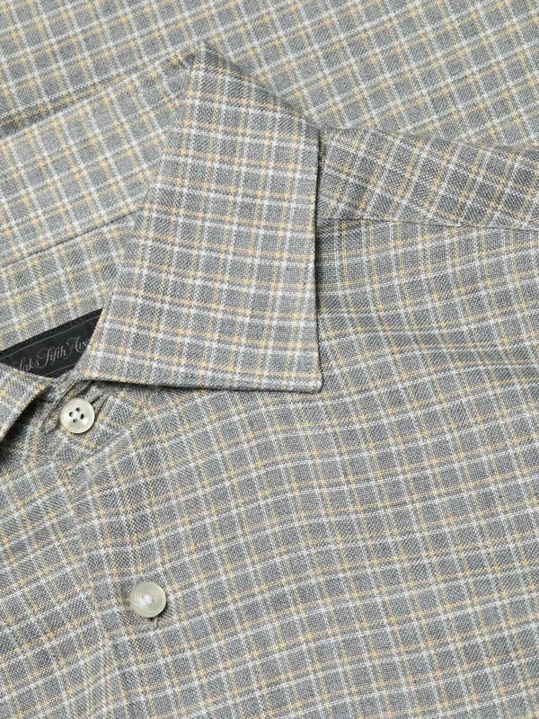SAKS FIFTH AVENUE Collection Check Wool-blend Shirt