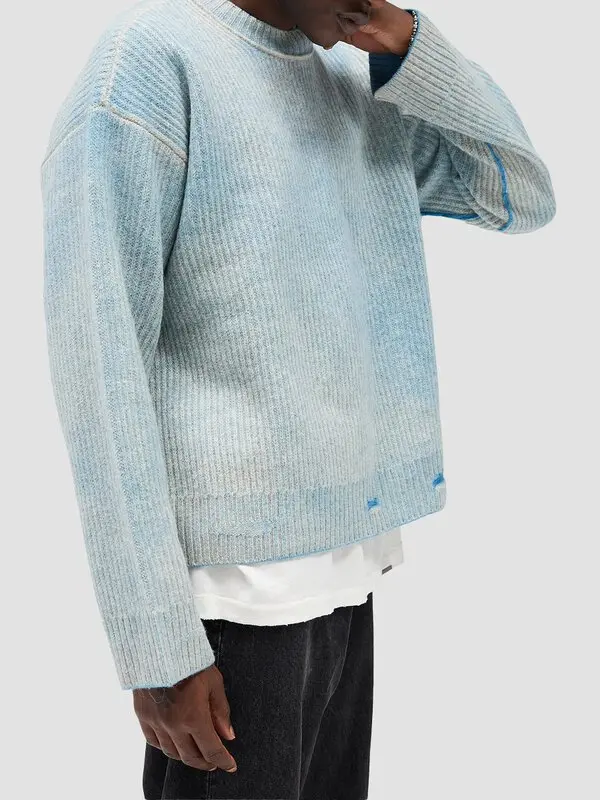 REPRESENT Legacy Fade Out Reversible Knit Crewneck Sweater