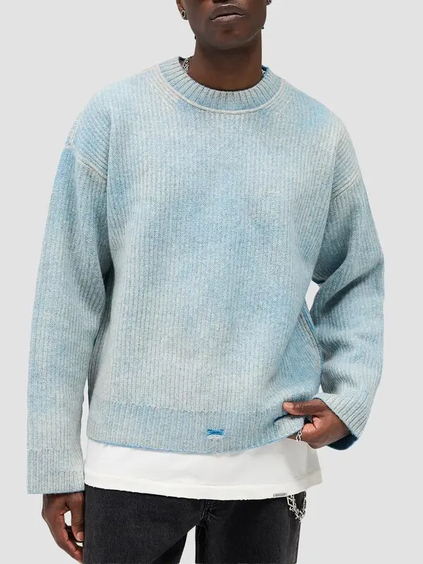 REPRESENT Legacy Fade Out Reversible Knit Crewneck Sweater