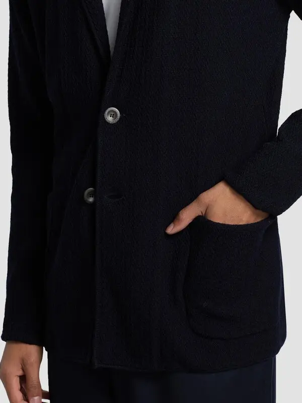Giorgio Armani Wool-blend Knit Blazer