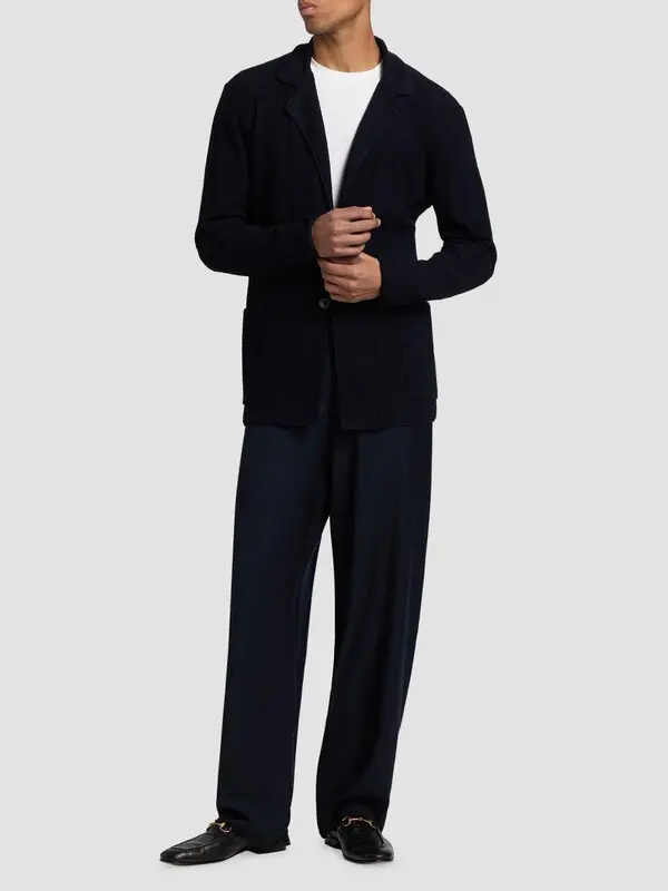 Giorgio Armani Wool-blend Knit Blazer