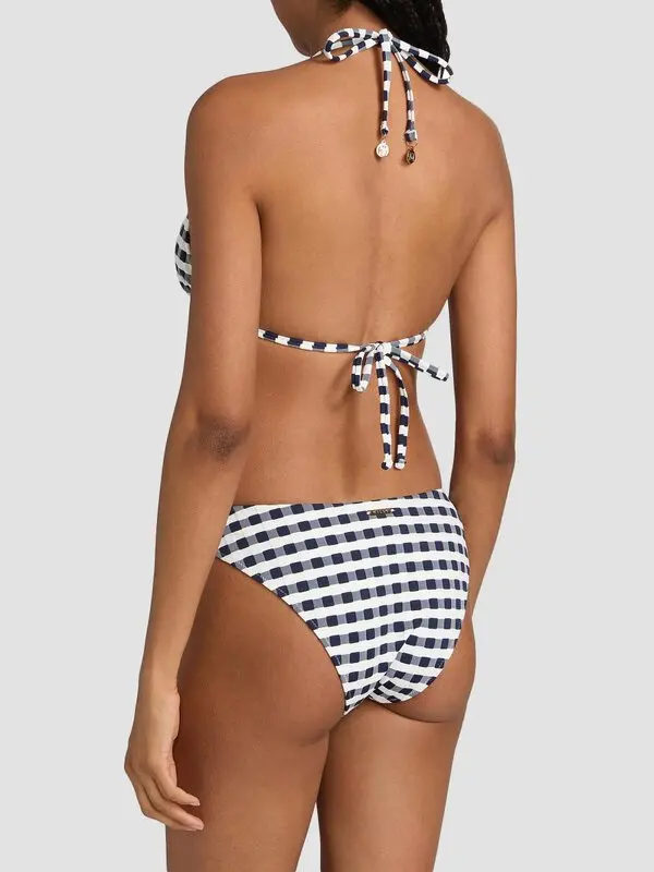 MILLY Cottage Gingham Bikini Top