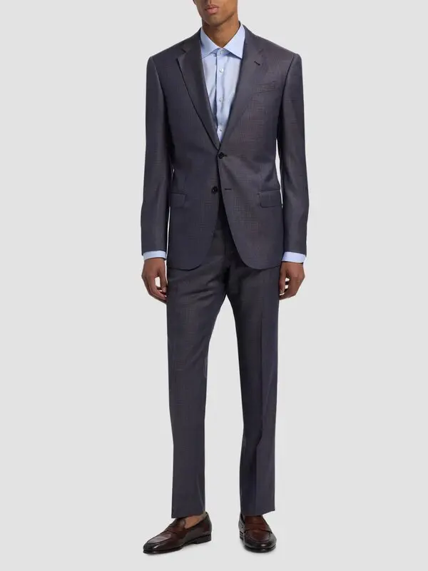 Emporio Armani Micro Houndstooth Wool Suit