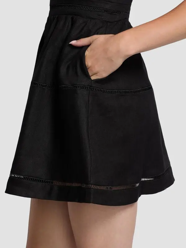 REFORMATION Everett Linen Sleeveless Minidress