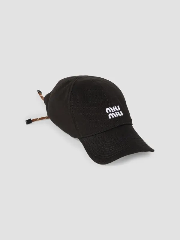 Miu Miu Denim Baseball Cap - Black
