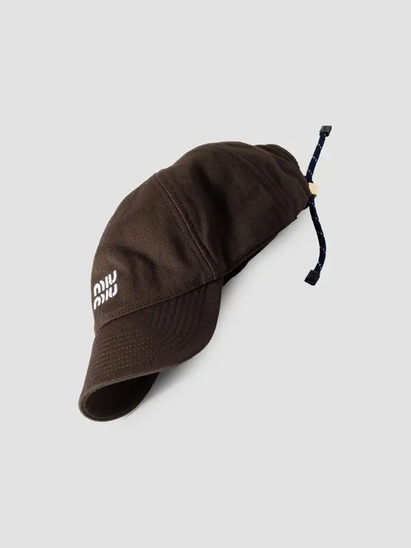 Miu Miu Denim Baseball Cap - Brown