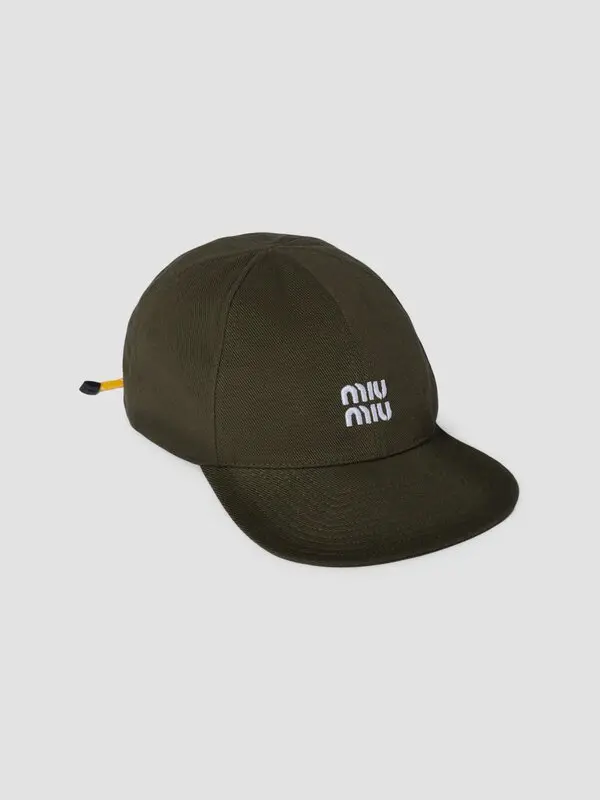 Miu Miu Denim Baseball Cap - Green