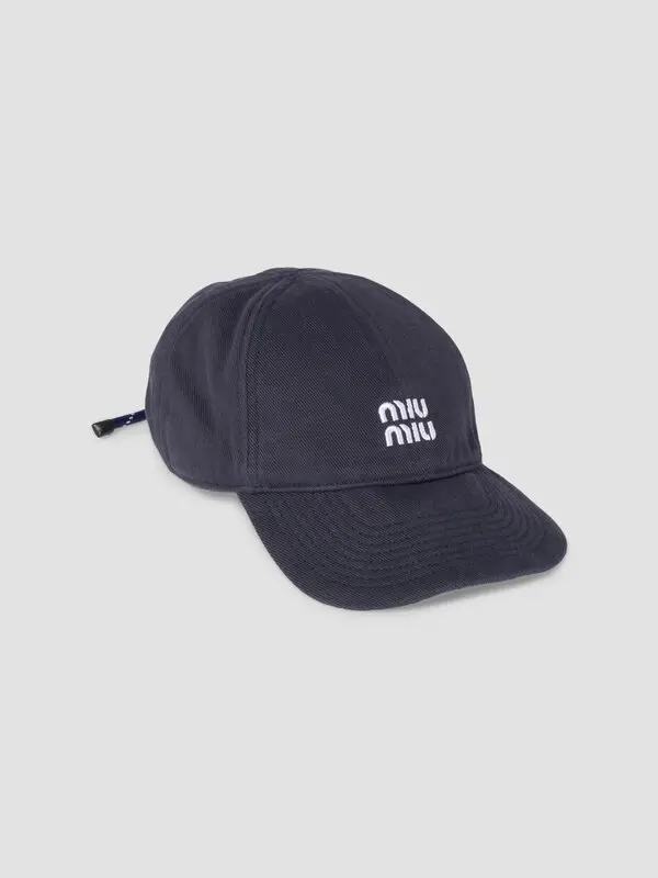 Miu Miu Denim Baseball Cap - Navy