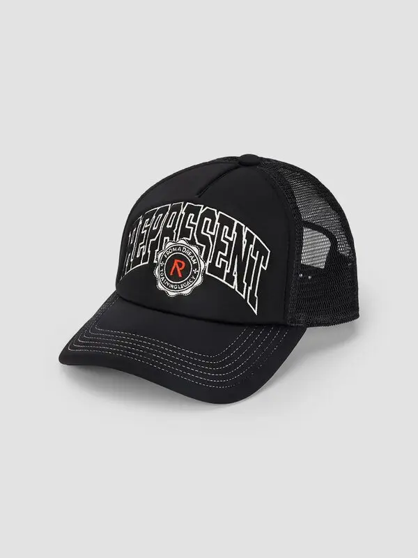 REPRESENT Legacy Crest Logo Trucker Hat