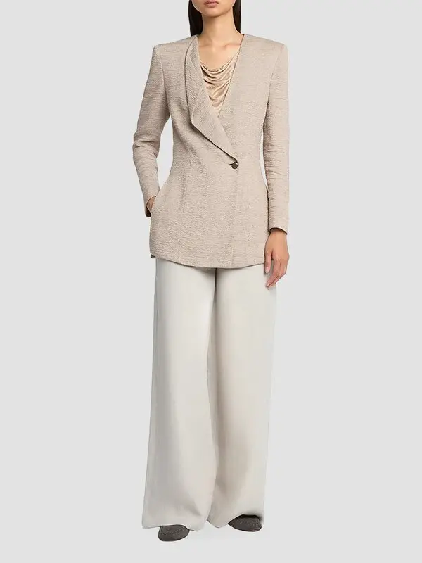Giorgio Armani Linen Straight-leg Trousers