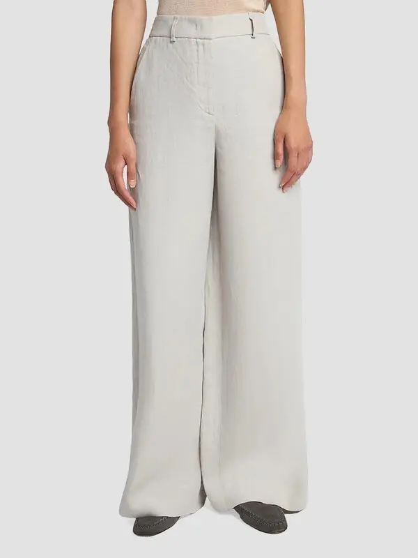 Giorgio Armani Linen Straight-leg Trousers