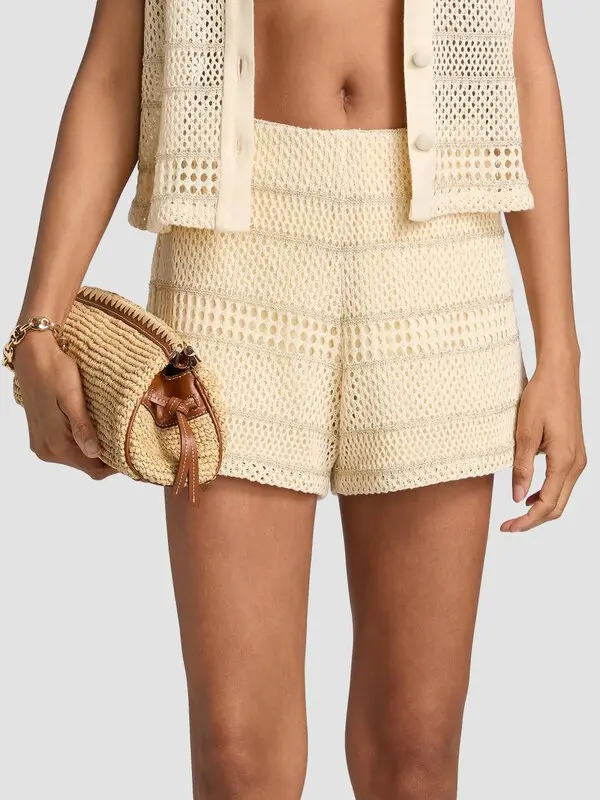 MILLY Crochet Knit Shorts