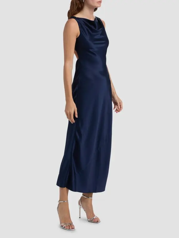 REFORMATION Corey Satin Midi-dress